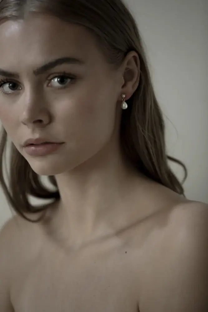Studio Bride By A.B. Ellie Pearl Micro Drop Brides Wedding Earrings