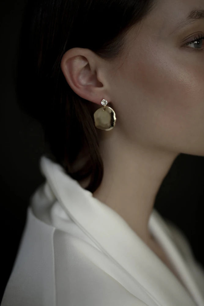 Studio Bride By A.B. Ellie Sculptural Glimmer Drop Brides Earrings
